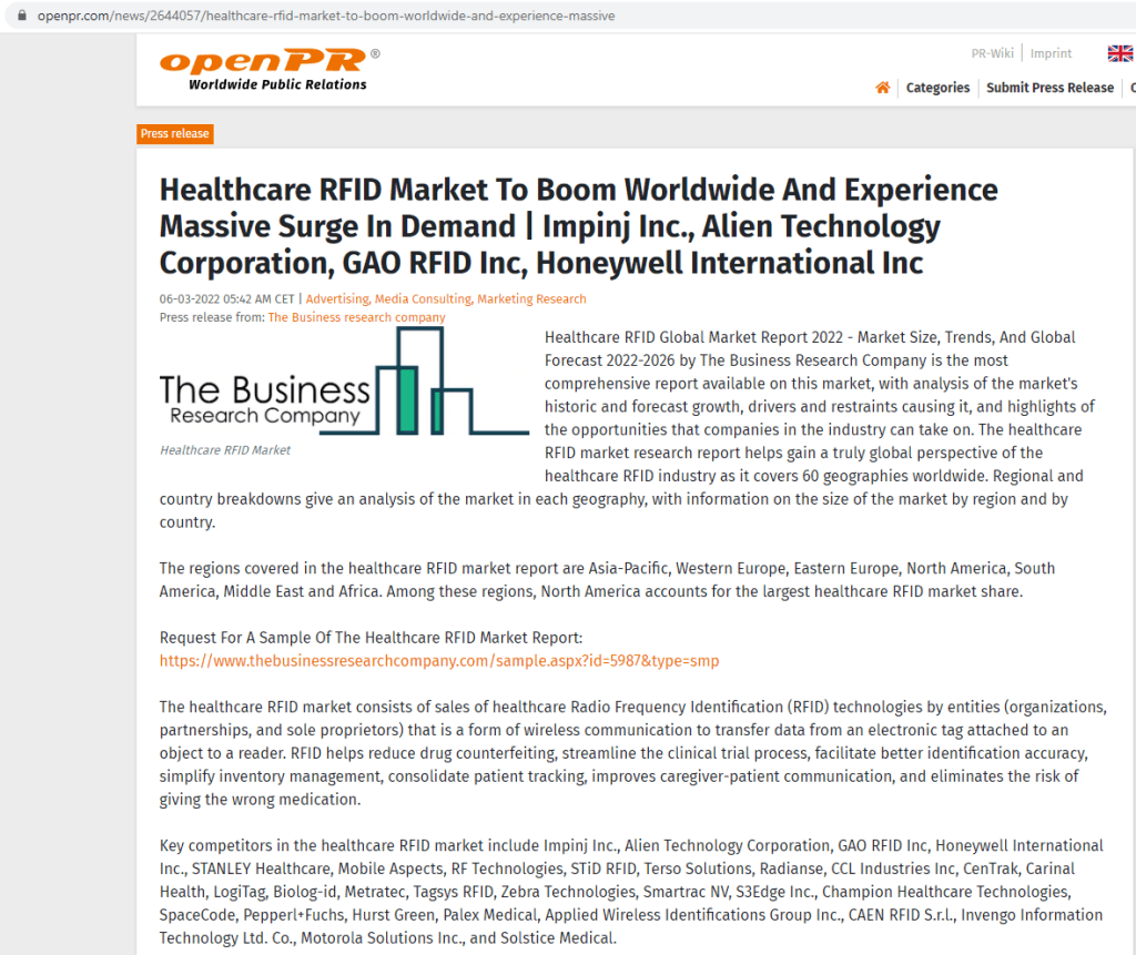 GAO RFID A Top Leader in Active RFID